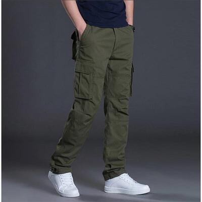Summer winter Cotton Casual Cargo Pants For Men Trousers man