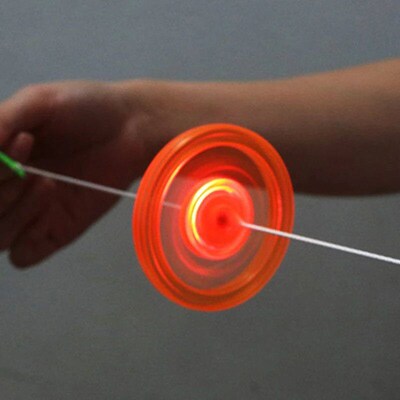 1PCS Luminous Hand Pull Luminous Flashing Rope Flywheel Toy
