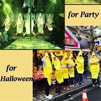 Adult Unisex Funny Banana Suit Yellow Costume Light Hallowee