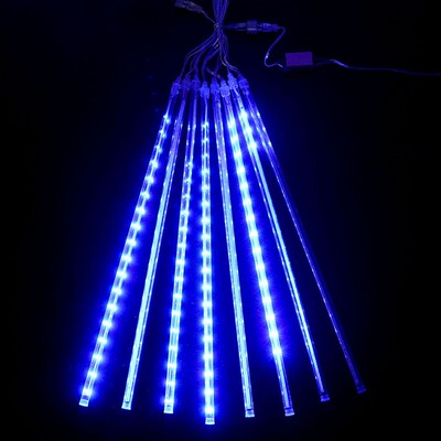 跨境Meteor shower LED lights colorful lights flashing lights