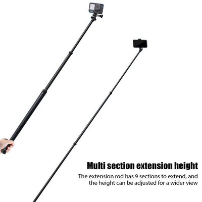 Carbon Fiber Invisible Extended Edition Selfie Stick for Ins