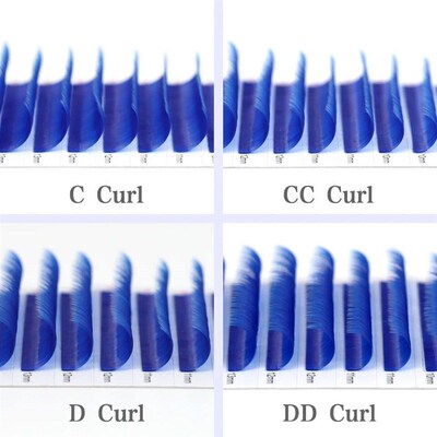 Colour Lash Extension Red Purple Blue Pink White Brown Flu C