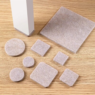 3-72PCS Felt Chair Leg Pads Round Square Floor Protector Sel