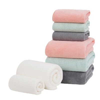 Coral velvet bath towel sets hand towel washcloths towels 巾