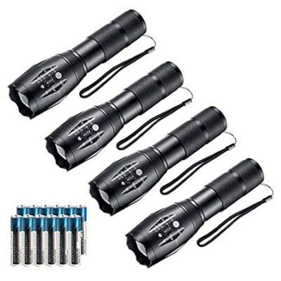 Whaply LED Flashlights,4pack Tactical Flashlight High Lum