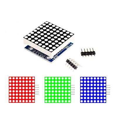 MAX7219 dot matrix module 8*8 common cathode 5V, red, blue a