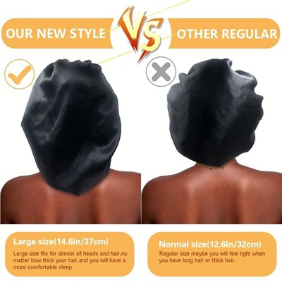 sleep hat Large Satin Bonnet Hair Wrap Silk Cap浴睡帽护发女