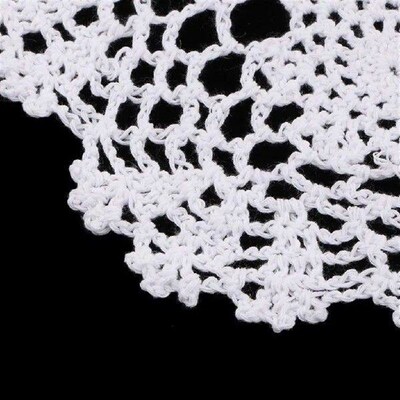 Handmade Round Crochet Cotton Lace Table Placemats Doilies,