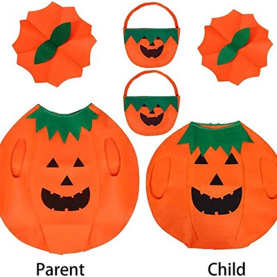 Halloween Costume Adult Childrens Pumpkin Makeup Performan