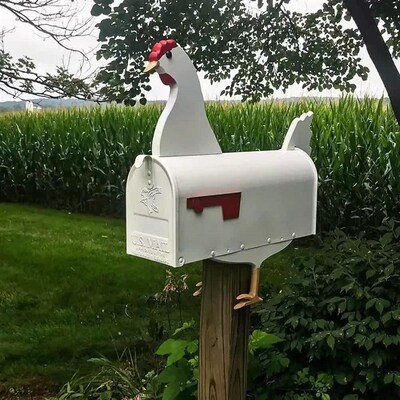 Metal Animal Modern Mailbox Garden Unique Horse Cow Chicken
