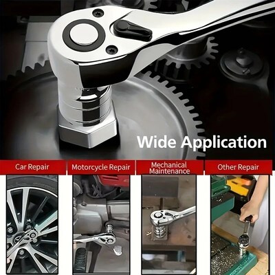 61pcs Socket Set,1/2 1/4 3/8inch Ratchet Wrench Set with Met