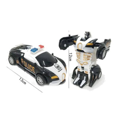 One-key Automatic Transform Robot Car Model Toy for Boys Chi