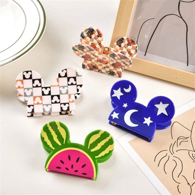 Muweordy Cartoon Mickey Acetate Hair Claw for Women Girls Po