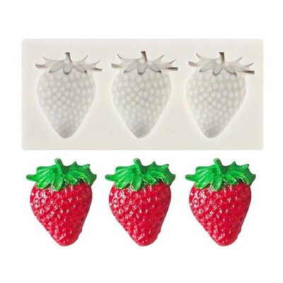 Strawberry Fondant Moulds Mini Fruit Chocolate Cake