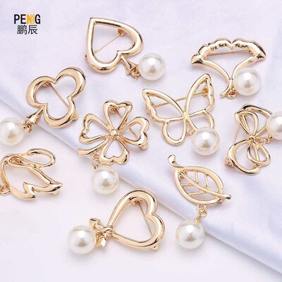 Pearl Elegant Brooch Metal Simple High Sense Corsage Neck Fi