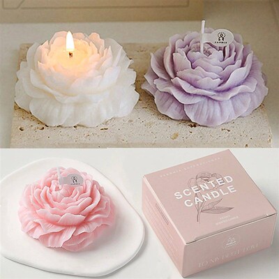 3D Peony Aromatic Candle Creative Flower Shape Aromatherapy