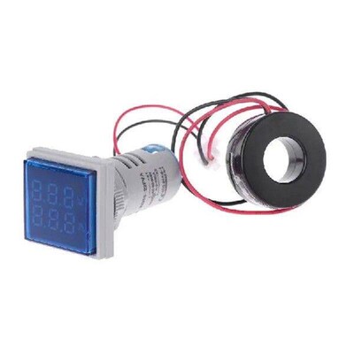 Voltmeter Ammeter 0-100A 60-500V Meter Dual Display LED