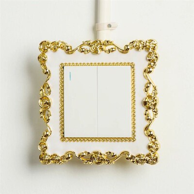 New resin single and double light switch surround socket fin