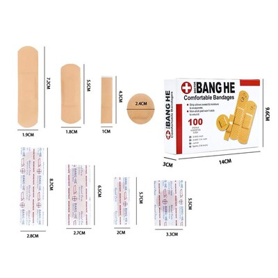 100Pcs/Pack Waterproof Band-Aids Bandages First Aid Medical