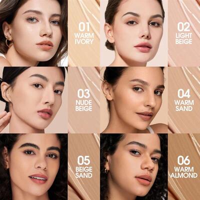 Foundation Cream Makeup Brush Moisturizing Oil-Free Long-Las
