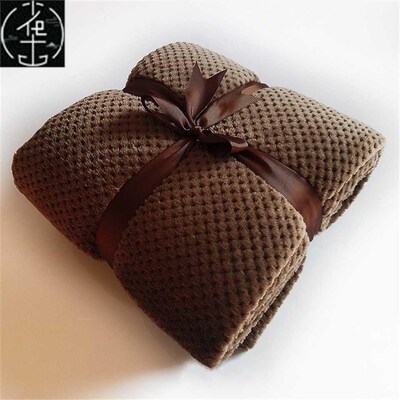 Flannel Fleece Sofa Throw Soft Travel Blanket Warm Bedspread