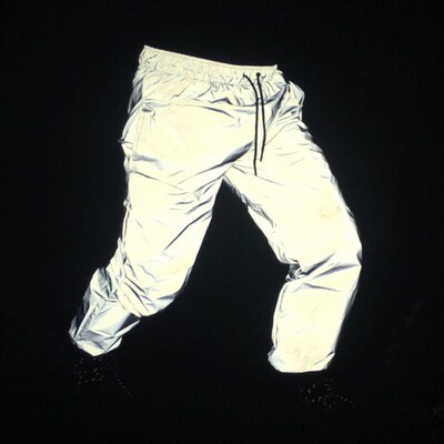 Fashion Mens Trousers Sweatpants  3M Reflective Pants Fluor