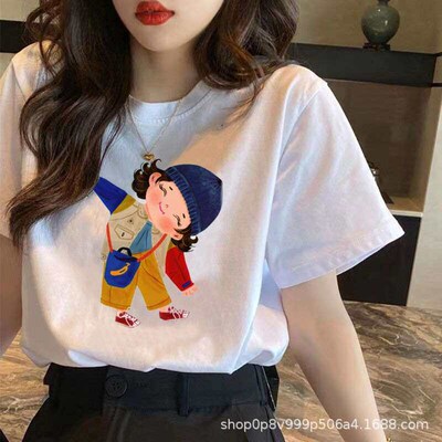 Heavy 220g solid color short sleeve womens base shirt pure