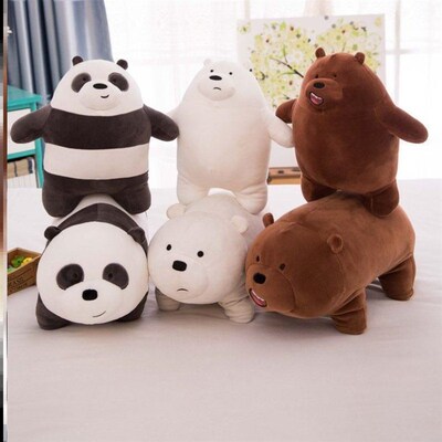 High qualitybear doll naked bear stuffed toy polar bear hug