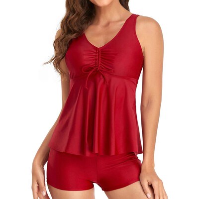 Tankini Two Piece Swimsuit Women 2024 Push Up Swimwear Femal