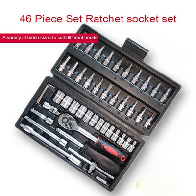 46pcs Combination Set Wrench Durable Socket Spanner Mechanic