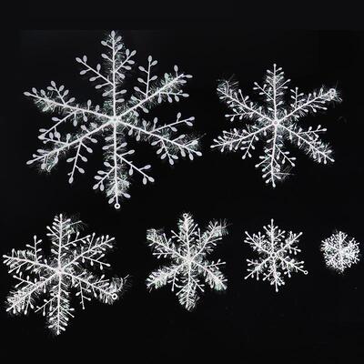 Snowflakes snow skewers Christmas tree decoration pendant