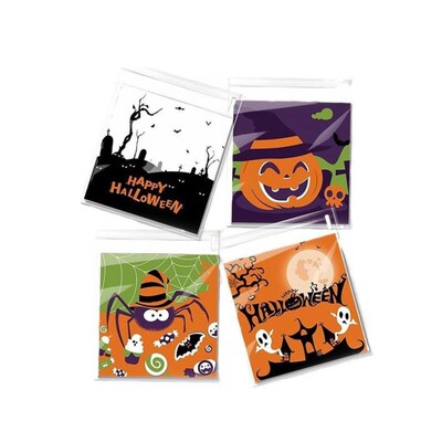 Halloween party candy wrapped in a zip-lock opp bag Cookies