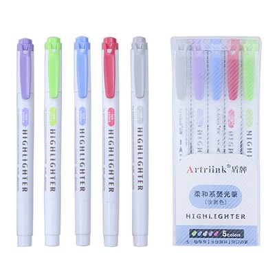 Shield Soft Doubleended Highcapacity Fluorescent Pen Set Wat