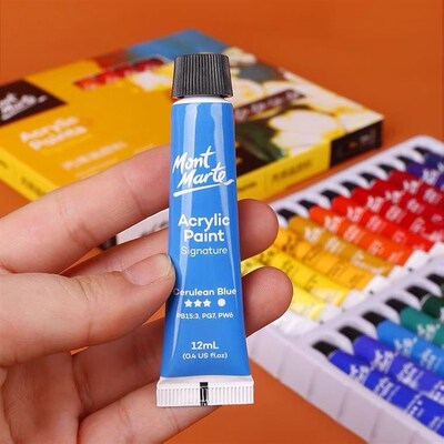 acrylic paint montmarte颜料 儿童丙烯 12ml fabric纺织颜料