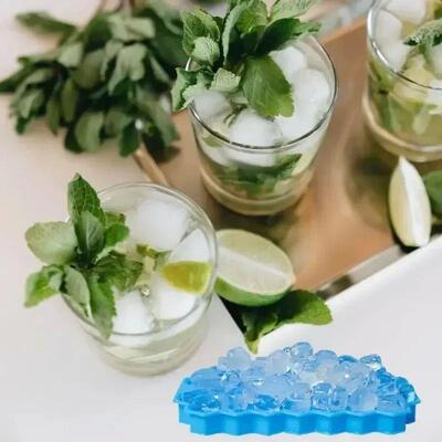 37 Cavity Ice Cube Mold Reusable Silicone Ice Cube Mold BPA