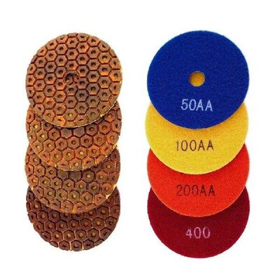 4/1Pcs 4 Inch Dry Polishing Pad Flexible Super Diamond