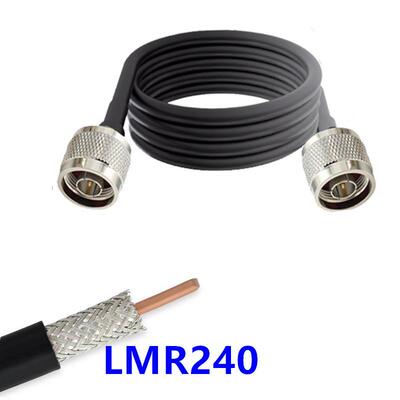 JXRF同轴射频电缆低损耗线缆组件LMR240馈线N公转N公头天线延长线