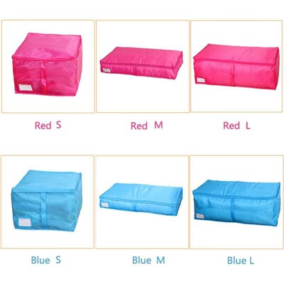 Blue/Red Delicate Beddin Storae Box Portable Oranizer Non