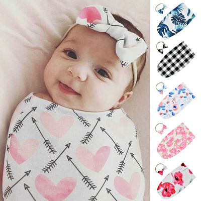 Newborn Baby Swaddle Wrap Blanket Sleeping Bag Sleep Headban
