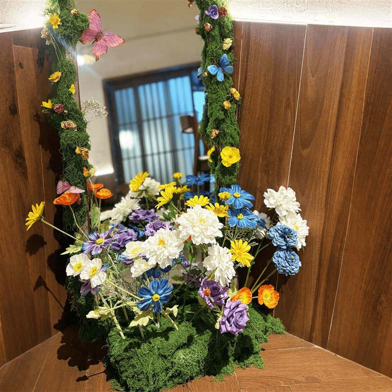 工厂好物镜子装饰边缘diy材料苔藓春天边框镜浴室梳妆穿衣镜边缘