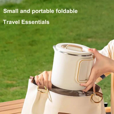 New 800ml Small Portable Electric Kettle Foldable 3 in 1 Mul