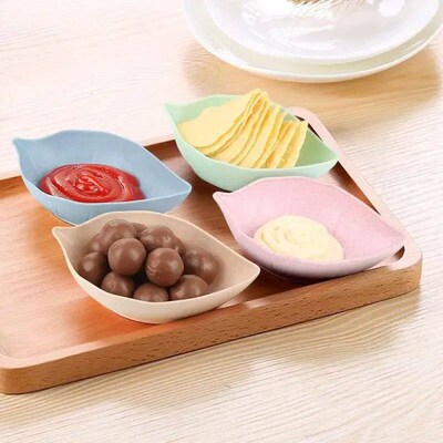 1pcs Leaves Shape Multifunctional Seasoning Bowl Sauce Oil S