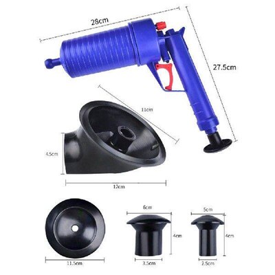 Air Power Pipe Plunger with 4 Sized Suckers Pipe Clogged