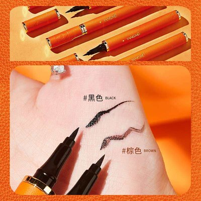 orange leather eyeliner waterproof sweat-proof non-blooming