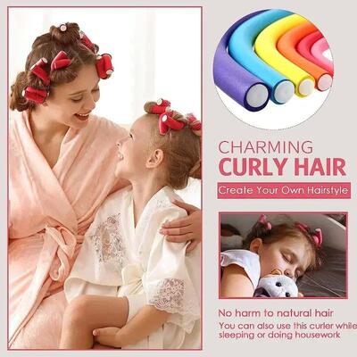 42Pcs Flexible Hair Curling Rod Heatless Hair Curler No Heat