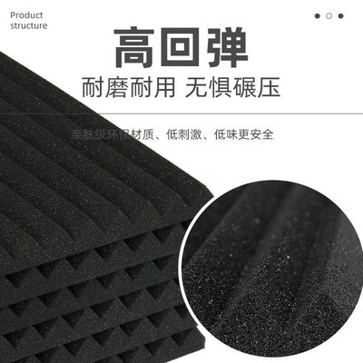 1PC 30x30x5cm Polyurethane Foam Soundproofing Black Foam Aco