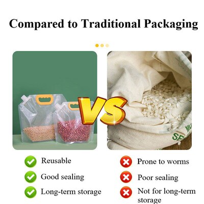 Rice Packaging Bag Grains Sealed Bag Moisture-proof and Inse