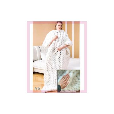 Knitting Throw Blankets Yarn Knitted Blanket Hand-knitted