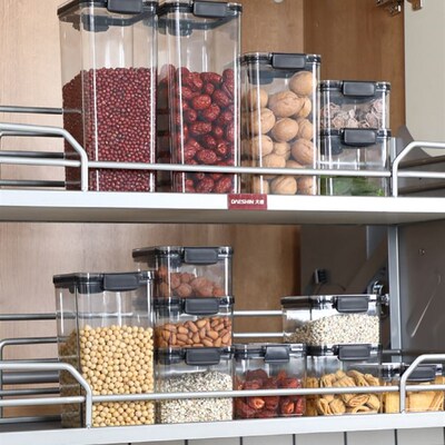 Food Storage Container Plastic Box Spices Sugar Jar Bowl For