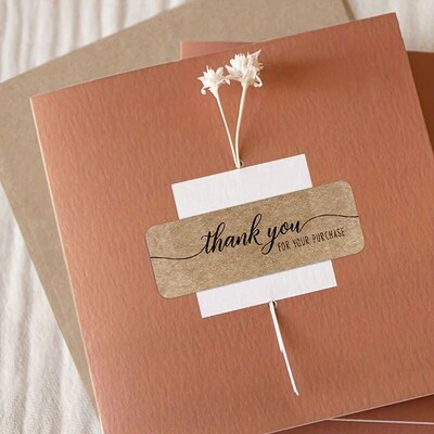 hank You for Your Order ers Kraft Paper Sealing ers Rectangu